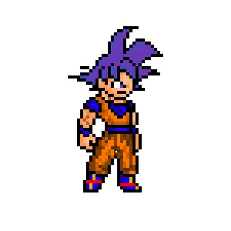 Goku Pixel Art Template