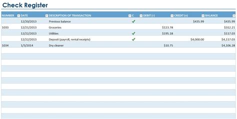 Free Printable Check Register With Running Balance Excel Bank With Excel Bank Account Template