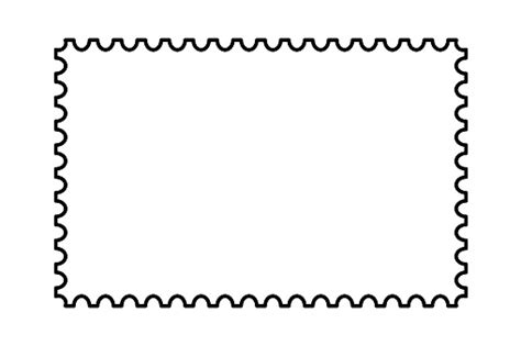 우표 프레임 엽서와 편지에 대한 빈 테두리 템플릿 구멍이 뚫린 가장자리가있는 빈 사각형 및 사각형 우표 흰색 배경에 고립된 벡터 일러스트 레이 션 가장자리에 대한 스톡 벡터