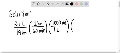 Solved A Patient Receives 2 1 L Of Fluid Over 19 Hours Through An Iv The Drop Factor Is 20 Gtt