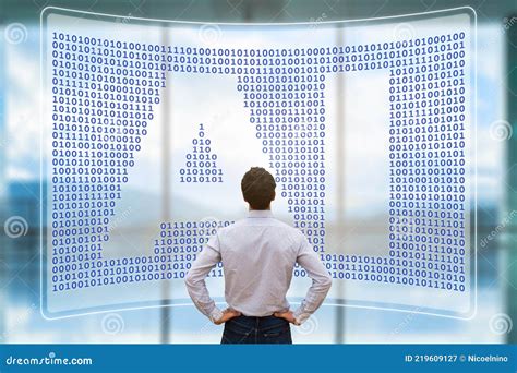 Artificial Intelligence With Text Ai In Binary Code Virtual Screen