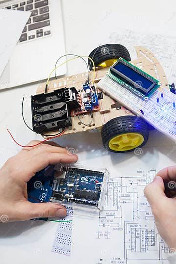 Robotics Creation With Arduino Uno Microcontroller Editorial Stock