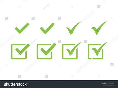 Vektor Stok Check Mark Icon Set Check Mark Tanpa Royalti 1798904659 Shutterstock