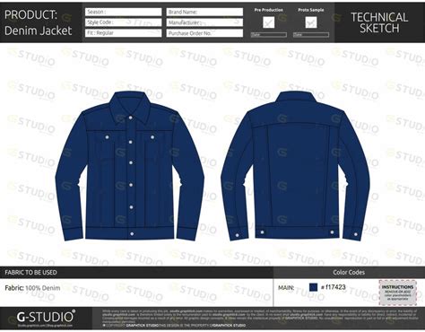 Puffer Jacket Tech Pack Template