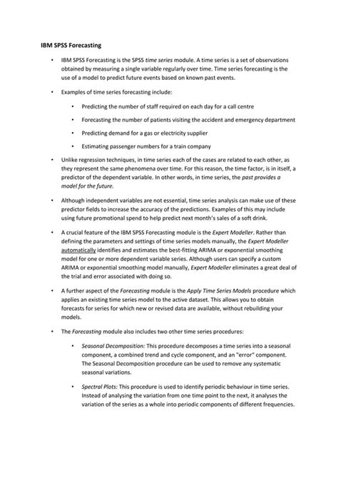 Ibm Spss Forecasting Pdf