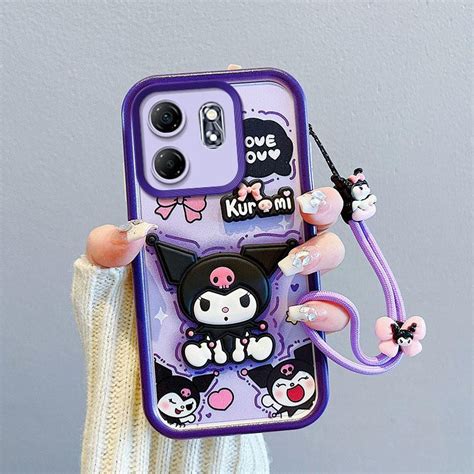 For Infinix Smart Casing D Stereo Doll Luxury Silicone Shockproof Hand Rope Infinix Smart