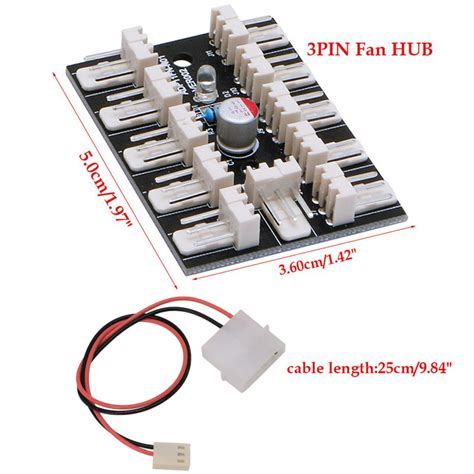 Weg Pin PWM Fan Hub PC CPU Host Game Case Wat Grandado