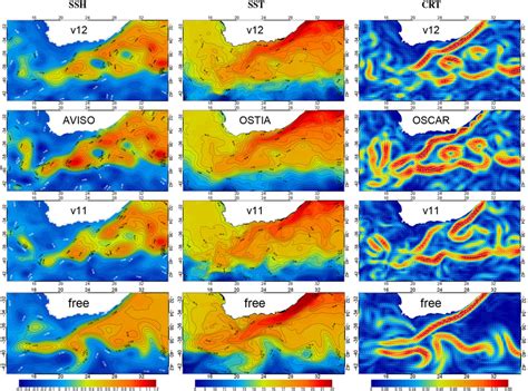 An Array Of Monthly Mean Gridded Contour Plots Over The Agulhas