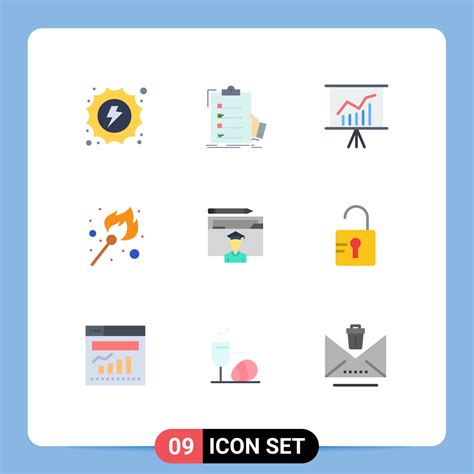 Conjunto De 9 9 Vector Plano Colores En Cuadrícula Para Avatar