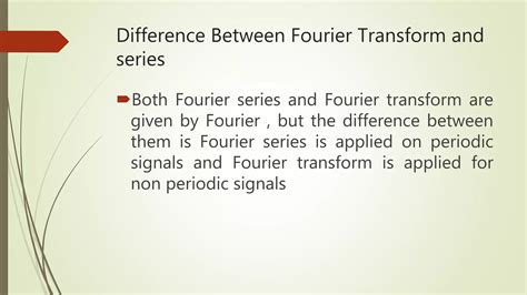 Fourier Transform Convergence Pptx