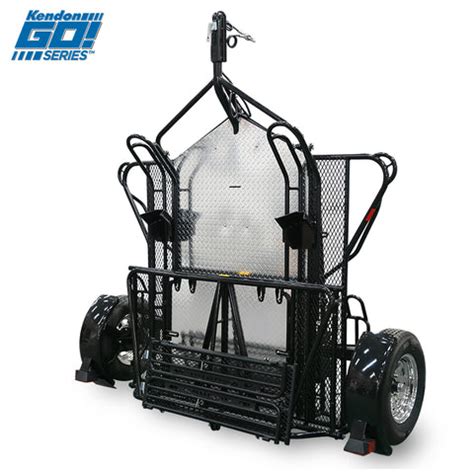 Go Series Dual Rail Ride Up Folding Motorcycle Trailer Kendon