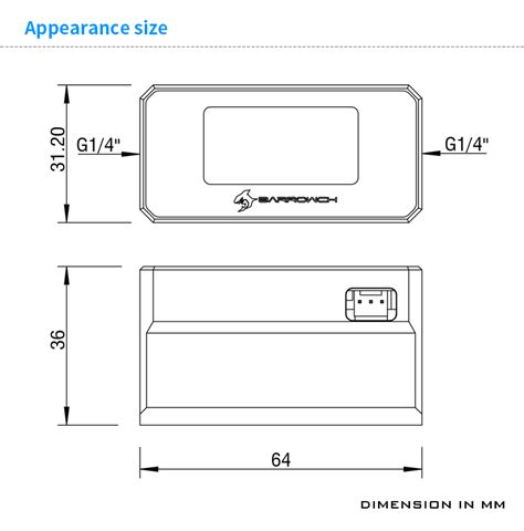Barrowch Multimode Oled Water Temperature Meter And Flow Meter Fbft07 巴罗散热