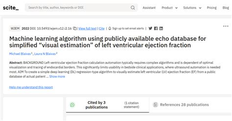 Machine Learning Algorithm Using Publicly Available Echo Database For
