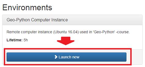 Using The Cloud Computing Environment Geo Python 2017 Autumn