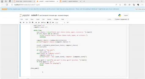 Codsoft Rockpaperscissors Task2 Vidhya Sri Marisetti
