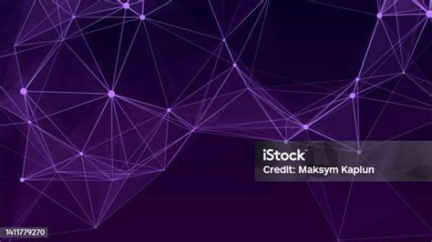 네트워크 연결 구조 움직이는 점과 선이있는 추상적 인 파란색 배경 미래 지향적 인 그림 디지털 기술 설계 벡터 일러스트레이션 가상현실에 대한 스톡 벡터 아트 및 기타 이미지