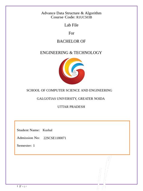 Lab Experiment Adsa22scse1180071 Pdf Queue Abstract Data Type Algorithms