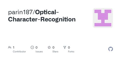 GitHub Parin Optical Character Recognition
