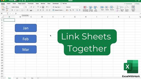 Links In Excel To Quickly Navigate Between Worksheets With Buttons