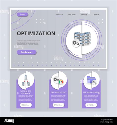 Optimization Flat Landing Page Website Template Distributed Database