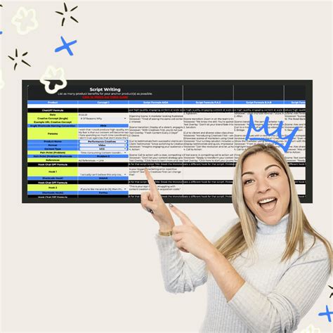 Creatives Firsts Scripting Mastersheet