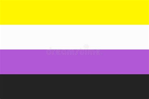 Illustration Of The Non Binary Pride Flag Symbol Of Sexual Minorities