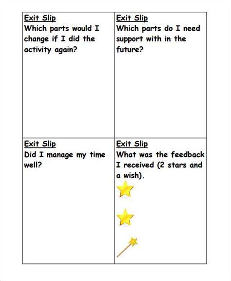 10 Exit Slip Examples To Download