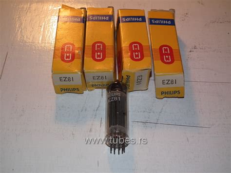 Ez81 6ca4 Philips Rectifier Tube Tubesrs The Finest Nos Tubes