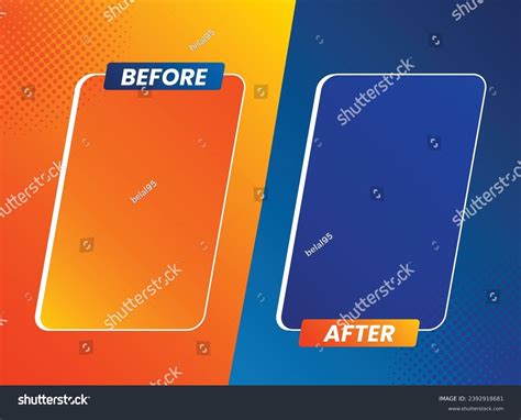 Before After Creative Gradient Background Template Stock Vector Royalty Free 2392918681