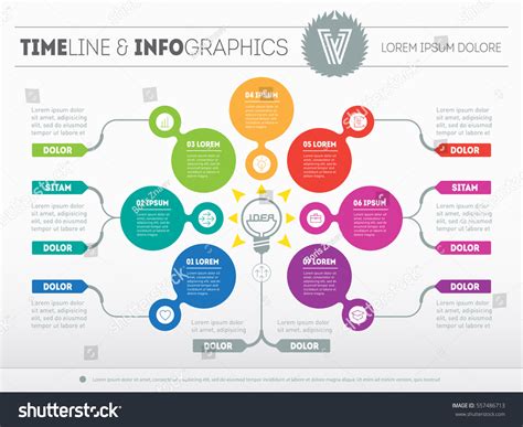 기술 또는 교육 과정의 벡터 인포그래픽아이디어에서 스톡 벡터로열티 프리 557486713