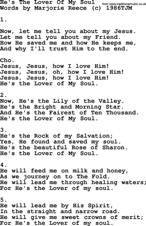 Hes The Lover Of My Soul Apostolic And Pentecostal Hymns And Songs
