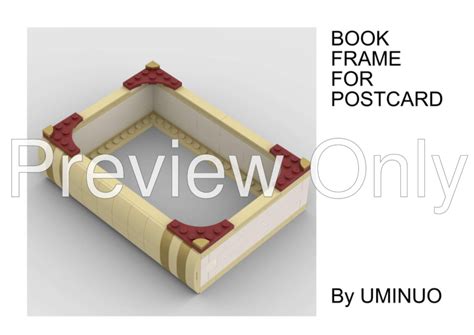 Lego Moc Book Frame For Postcard By Uminuo Rebrickable Build With Lego