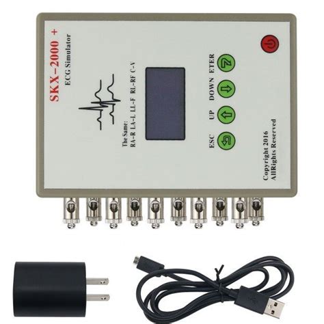 New Ecg Simulator Ecg Signal Generator With Oled Display Rechargeable Type Skx 2000c Shopee