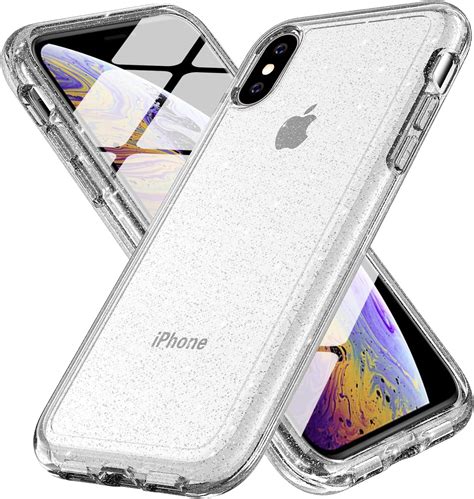 Amazon Com TENOC Phone Case Compatible With IPhone Xs Max Glitter Case Clear Sparkling