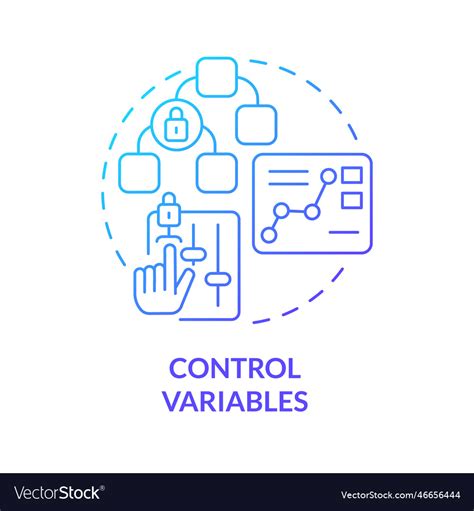 Control Variables Blue Gradient Concept Icon Vector Image