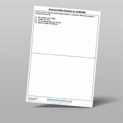 Year 6 Read And Write Numbers To 10 000 000 Reasoning And Problem Solving Resource Classroom