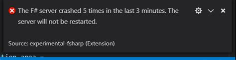 F Server Crashes After Startup · Issue 1127 · Ionideionide Vscode Fsharp · Github
