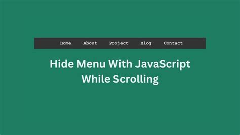 Hide Menu While Scroll Using Javascript Source Code Is Free Youtube