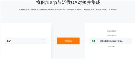 泛微oa与积加erp的对接只需几步