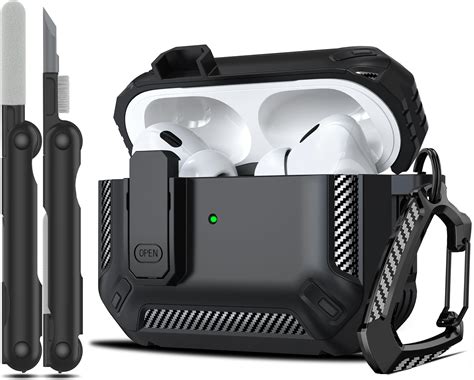 Amazon Rfunguango Airpods Pro ケースカバー クリーナーキット付き ミリタリーハードシェル保護アーマー ロック