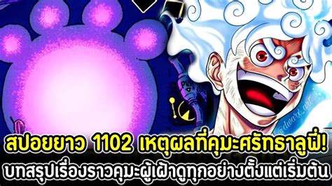 [สปอยยาว] วันพีช 1102 เหตุผลที่คุมะศรัทธาลูฟี่ บทสรุปเรื่องราวคุมะผู้เฝ้าดูตั้งแต่เริ่มต้น