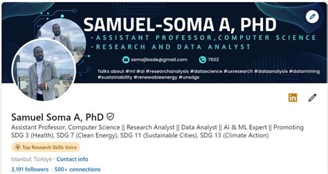 Samuel Soma A Phd On Linkedin Research Topvoice Dataanalysis