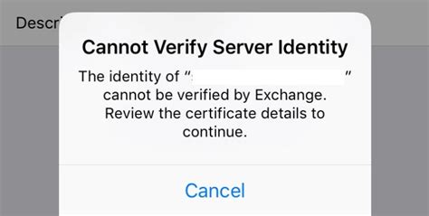 Iphone Cannot Verify Server Identity Exchange How To Fix Imentality