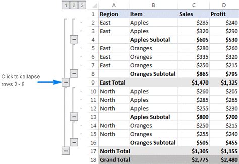 How One Can Group Rows In Microsoft Excel To Collapse And Expand Them