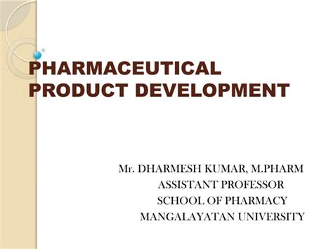 Pharmaceutical Product Development L1pptx
