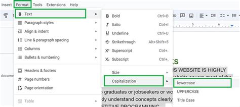 How To Change Uppercase And Lowercase Text In Google Docs GeeksforGeeks