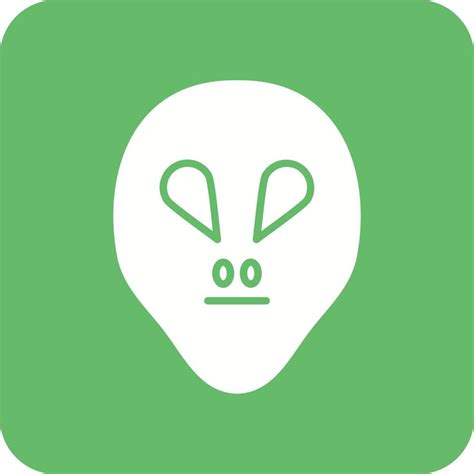 Alien Glyph Round Corner Background Icon 16010107 Vector Art At Vecteezy