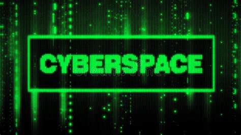 Abstract Green Futuristic Cyberspace With Stream Of Binary Code Matrix
