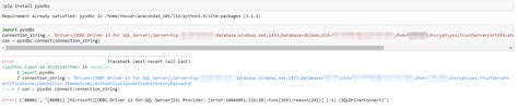 Python I Am Getting An Error While Connecting To An Sql Db In Jupyter Notebook Stack Overflow