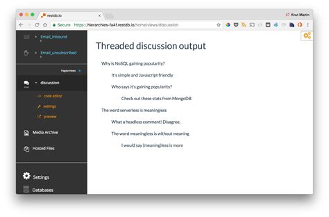 Working With Hierarchies In A Nosql Database